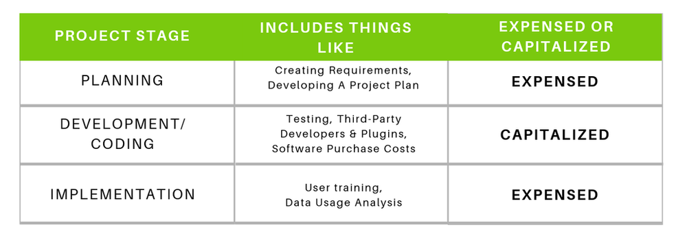 Software Capitalization Rules