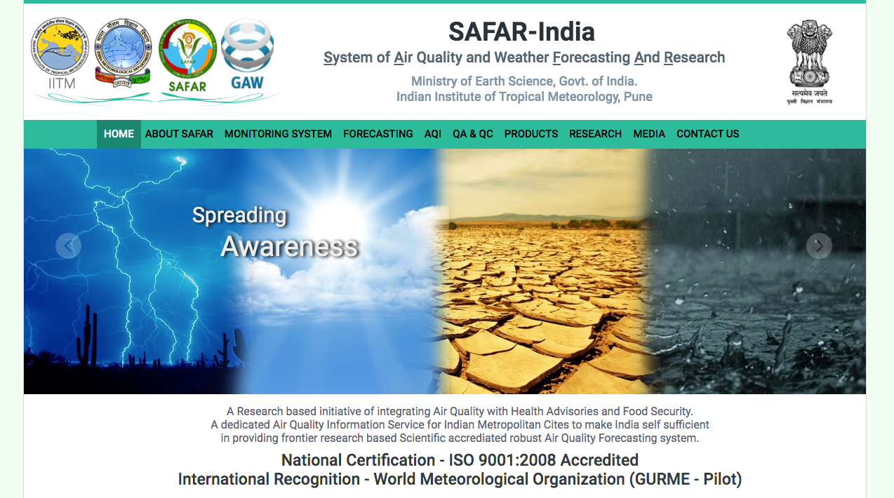 System of Air Quality and Weather Forecasting And Research (SAFAR — India)