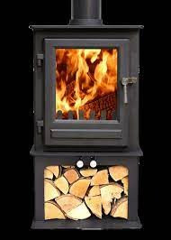 Clock Blithfield Compact 5 on Log Store (Multifuel) | The Fire Shop