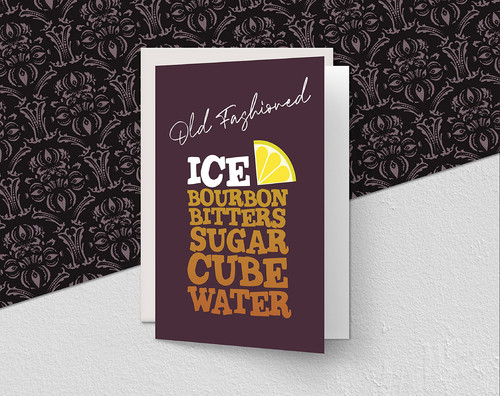 Old Fashioned Cocktail Birthday Card | Iris Occasions