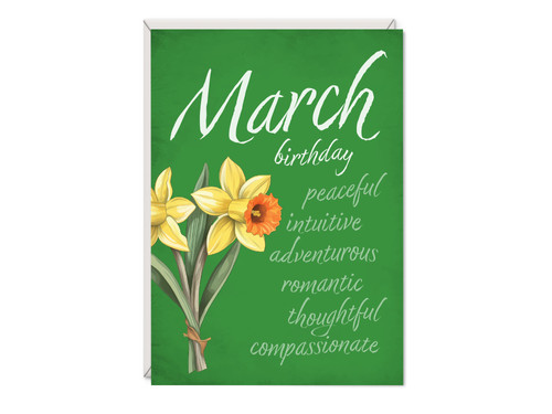March Birthday Card - Birth Month Flower Greetings Card | Iris Occasions