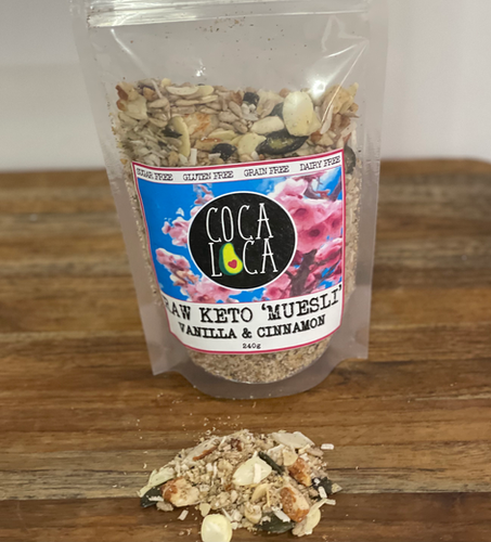 Loca Raw 'Muesli' - Cinnamon and Vanilla - 250g | Coca Loca WebSite