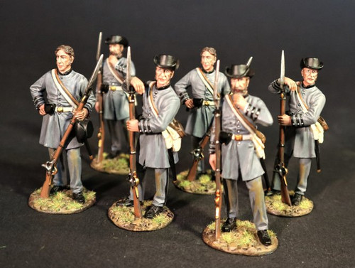 CS5V-091011N - Six Infantry Standing, 5th Virginia, Co. A, Marion ...