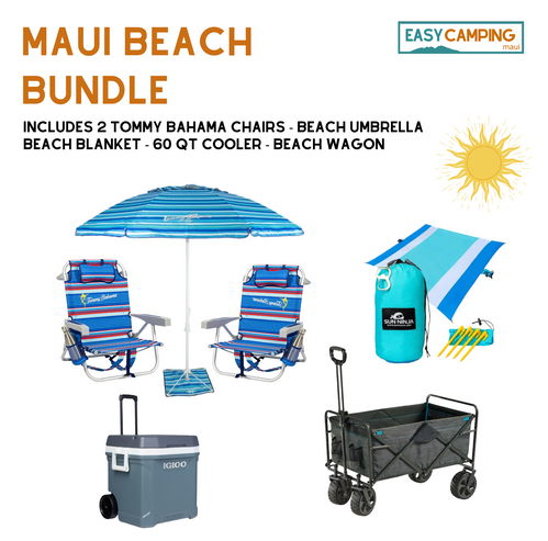 Maui Beach Bundle: 2 Tommy Bahama Chairs, Umbrella & Cooler for the ...