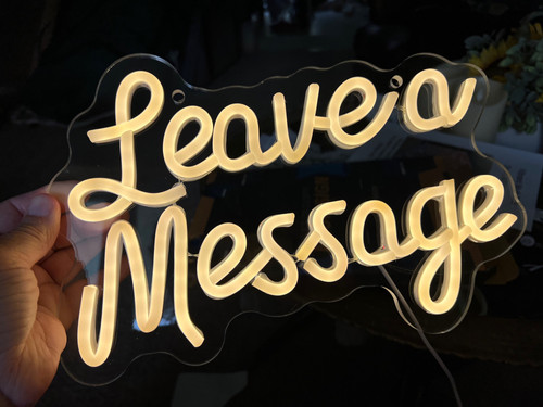 Neon Sign #9-leave a message | Sunflower Wedding Re
