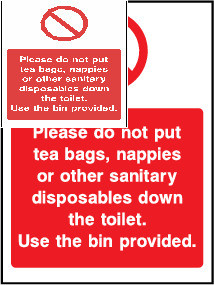 Do Not Put Products Down The Toilet Sign | Signland