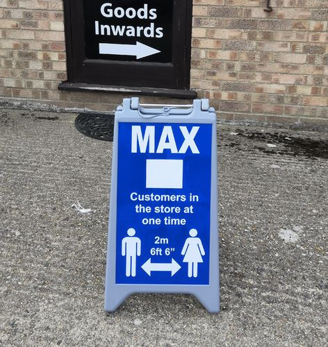 Outdoor Social Distancing Water Filled Sign | Signland