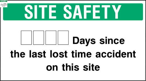 Site Safety Accident Counter Sign | Signland