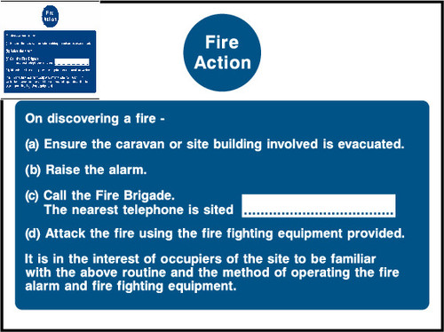 Fire Action On Discovering a Fire Instruction Sign | Signland