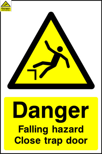 Danger Falling Hazard Trapdoor Sign | Signland