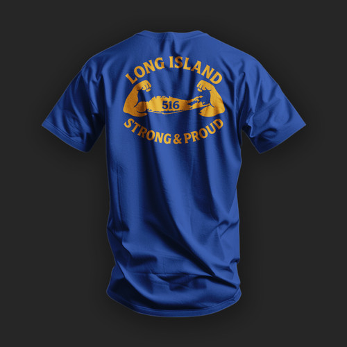 Long Island Strong & Proud Tee (Blue) | Long Island Day