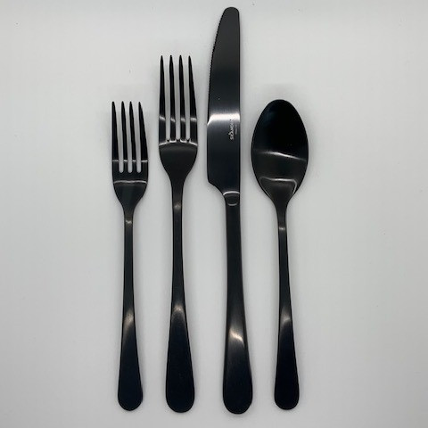 Gunmetal | Black Matte Flatware | Empress Tents