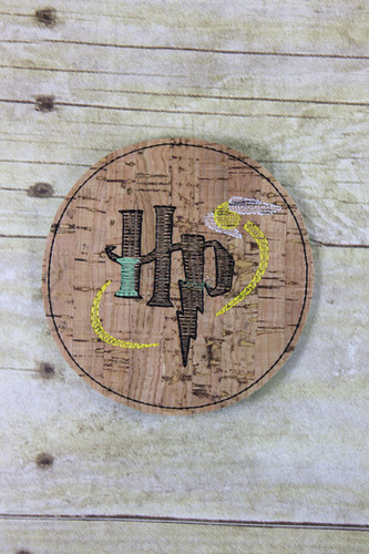 HP Logo Coaster | TCD Embroidery