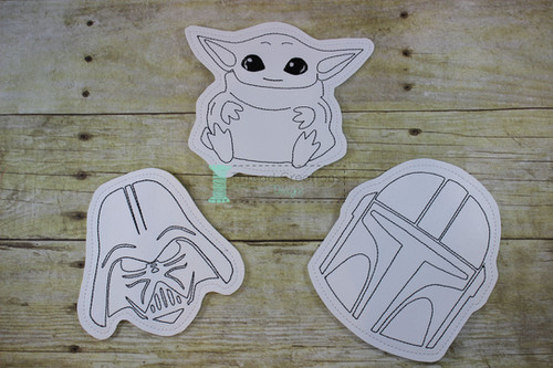 May the 4th Coloring Sheets-5x7 | TCD Embroidery