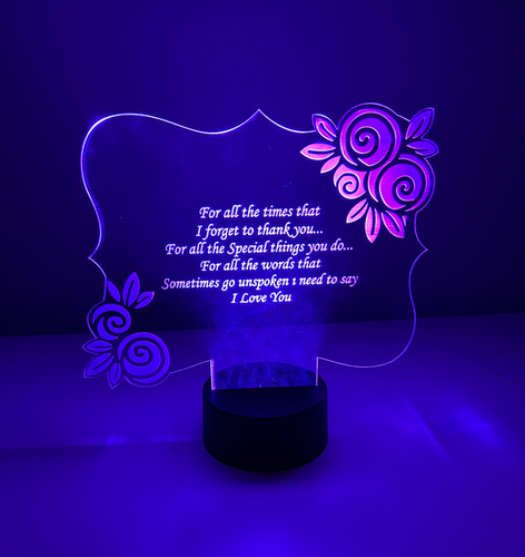 Thank you Acrylic LED Light | mydivaboutique