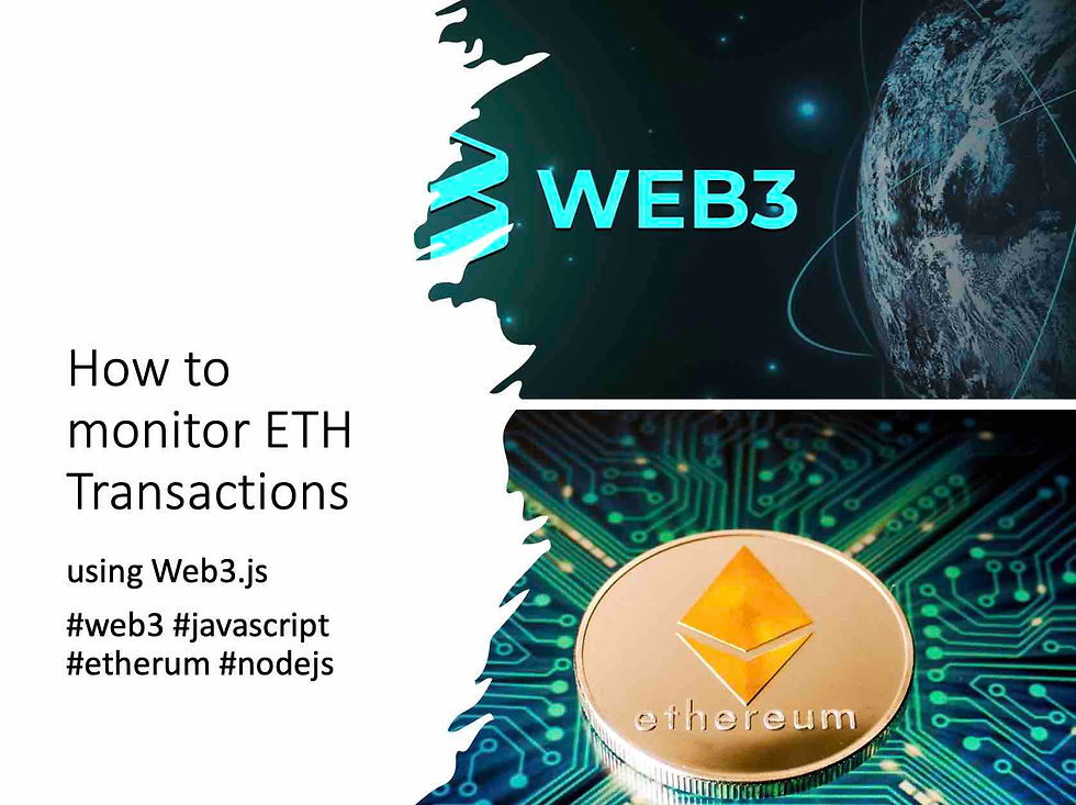 How to monitor ETH Transactions using Web3.js