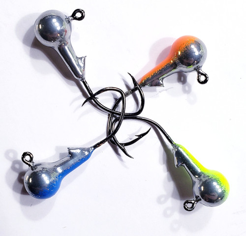 Round Head Jigs Chrome | Dr.B's Custom Tackle
