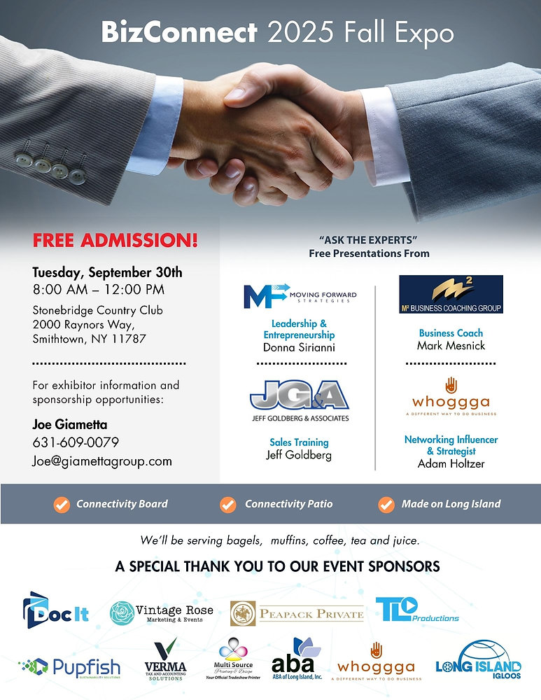 BizConnect 2025 Fall Expo: Connecting Long Island Businesses This Fall