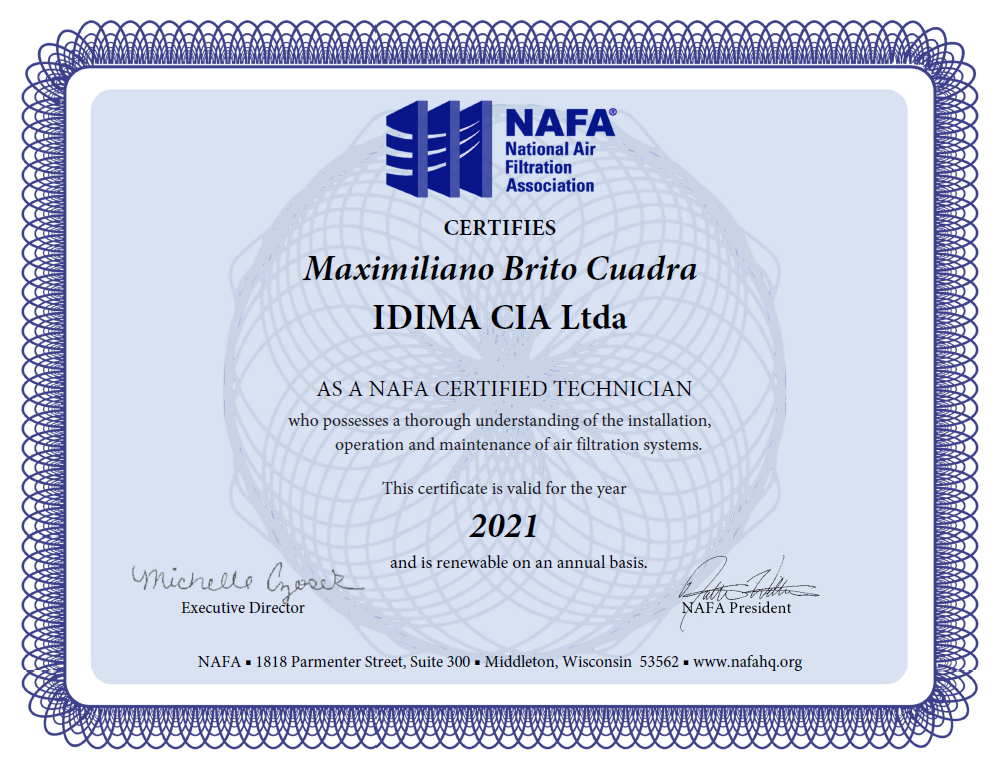 IDIMA se Capacita y Certifica en el Extranjero