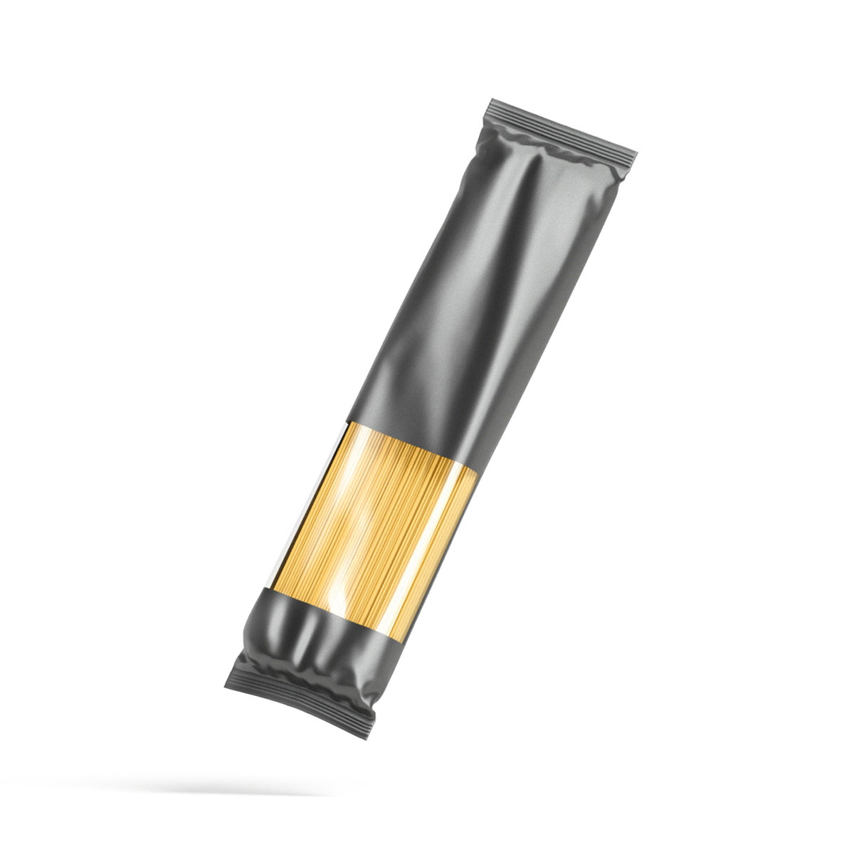 Black Spaghetti Pasta Pack - transparent vermicelli tube 3D Model