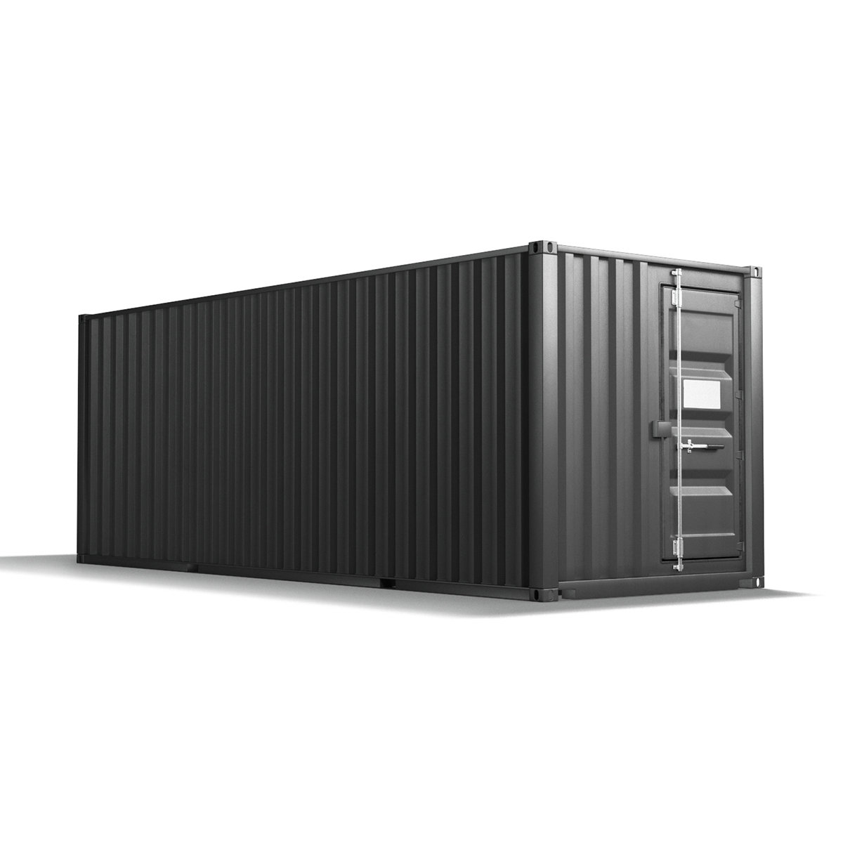 Black Cargo Container - shipping steel box 3D Model