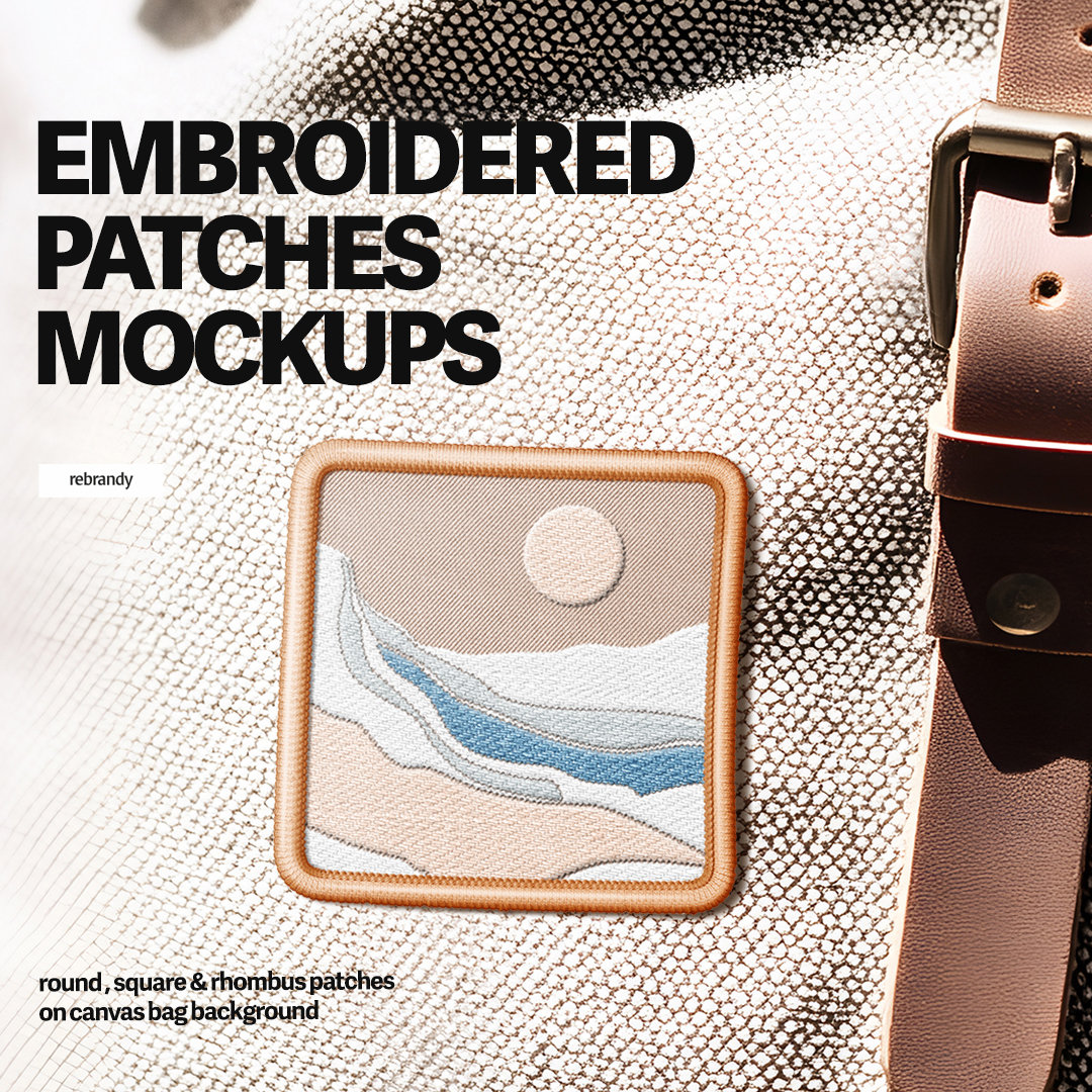 Embroidered Patches Mockups - Mock Up by rebrandy for Photoshop ...
