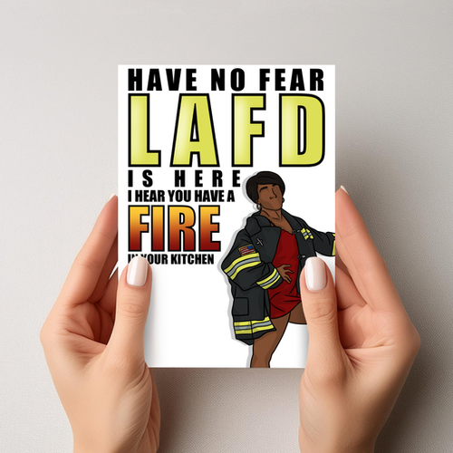 'Have No Fear LAFD Is Here' Printable Card | Icantdrawfaces