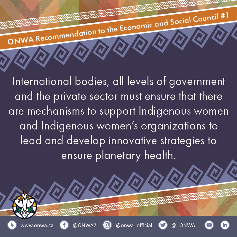 ONWA at 2023 UN Permanent Forum on Indigenous Issues