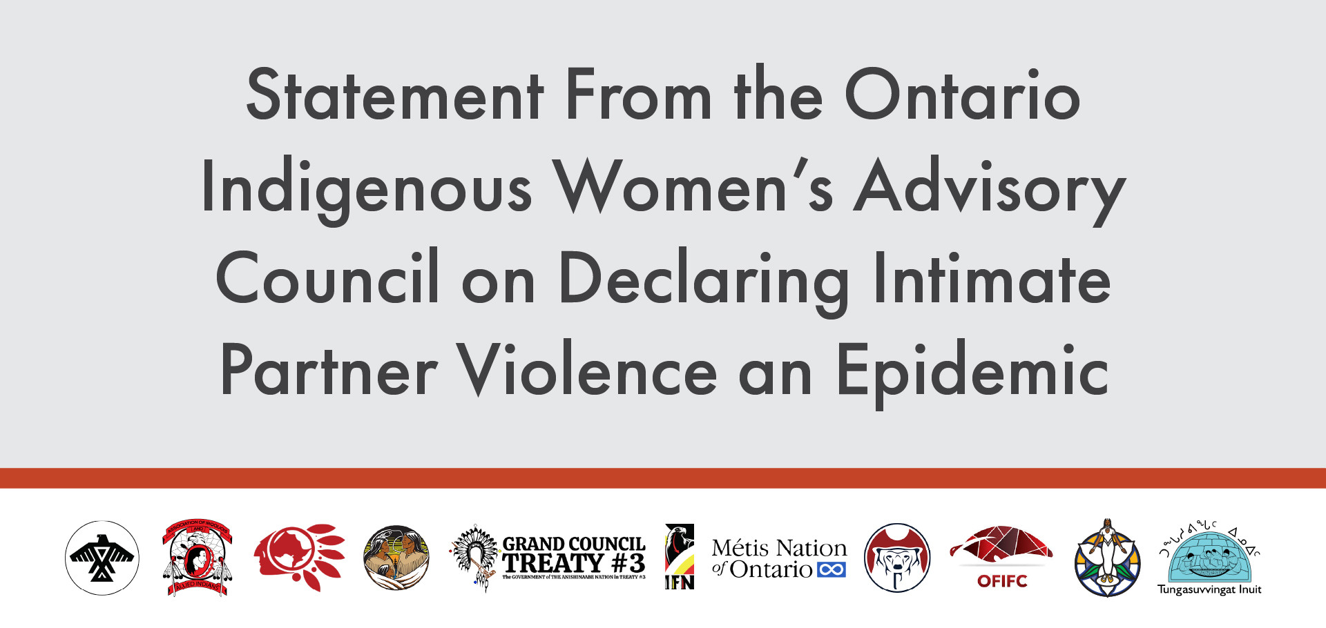 Statement From the Ontario Indigenous Women’s Advisory Council on ...