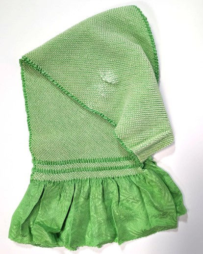 Emerald Green & White Obiage | Ohio Kimono