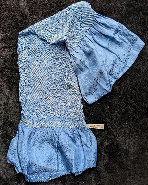 Azure Blue & White Obiage | Ohio Kimono