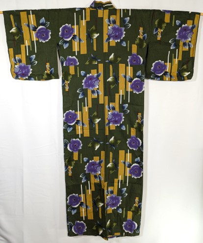 Sage Green & Yellow Yukata | Ohio Kimono