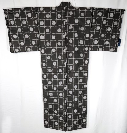 Charcoal Grey & Off-White Yukata | Ohio Kimono