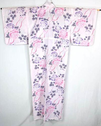 Periwinkle Purple & Pink Yukata | Ohio Kimono
