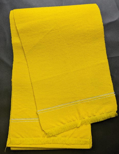 Sunshine Yellow & Pale Silver Hanhaba Obi | Ohio Kimono