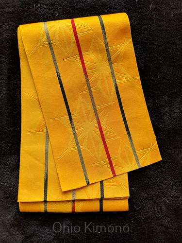 Sunflower Yellow Hanhaba Obi | Ohio Kimono