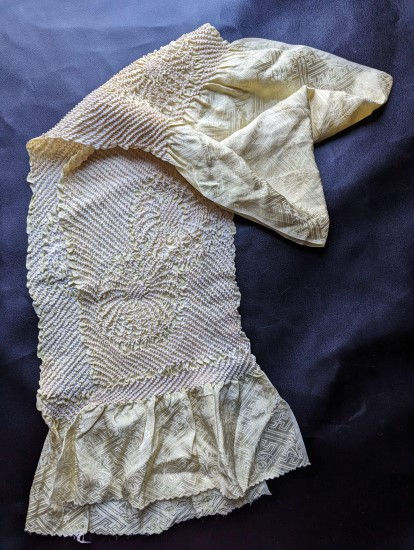 Pale Yellow & White Obiage | Ohio Kimono