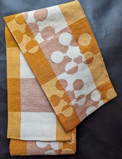 Marigold Yellow & Pale Yellow Hanhaba Obi | Ohio Kimono