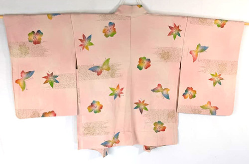 Baby Pink & Metallic Gold Haori | Ohio Kimono