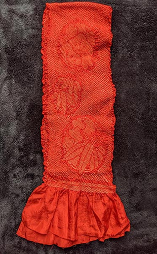 Bold Red & White Obiage | Ohio Kimono