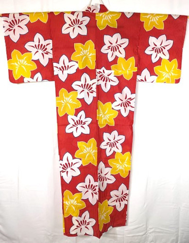 Bold Red & White Yukata | Ohio Kimono