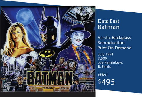 Batman July 1991 Data East #EB91 | Pinball Backglass