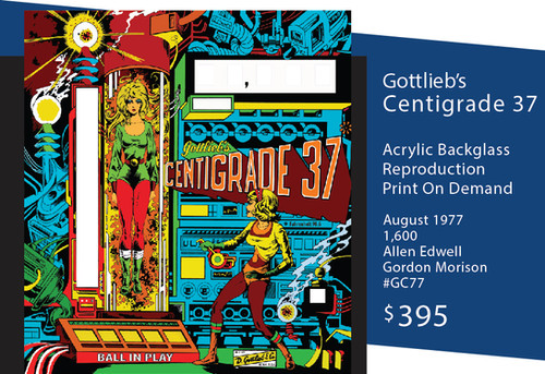 Centigrade 37 1977 Gottlieb #GC77 | Pinball Backglass