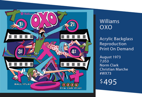 OXO 1973 Williams #WX73 | Pinball Backglass