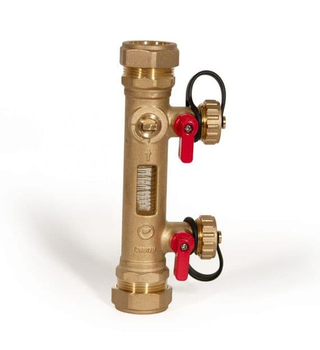28mm Flowsetter with integrated ¾ inch filling points | Ecoflow Heat Pumps