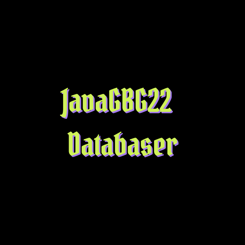 JavaGBG22 - Databaser | Klarr