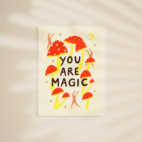 You Are Magic Art Print | Little Black Cat