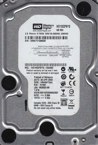 WD 1TB WD1002FBYS Hard Drive | Eco-Tech Waterloo