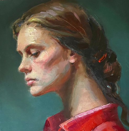 Portrait Of Emilia Demo Painting | Regina Lyubovnaya