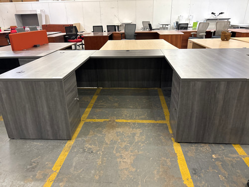 HON 72"X 101" RH DBL ped "U" shape desk | Office Liquidators